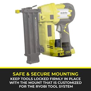 Spartan Mounts Tool Mount for Ryobi Power Tools, Left Mount Wall Display Hook, Power Tool Storage, Convenient Easy Access Garage Organizer, Durable Low Profile Bracket