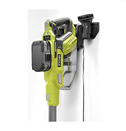 RYOBI 18V ONE+ Brushless Compact Stick Vacuum P724B with 4Ah Battery, (Bulk Packaged, No Retail Packaging)