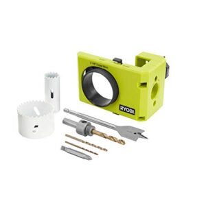 ryobi a99dlk4 wood and metal door lock installation kit for installing deadbolts and locksets