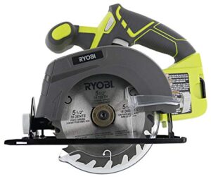 ryobi one p505 18v lithium ion cordless 5 1/2″ 4,700 rpm circular saw (battery not included, power tool only), green