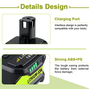 LUMSING 2Pack 6.0Ah P108 Battery Replacement for Ryobi 18V Battery Lithium P102 P103 P104 P105 P107 P108 P109 for Ryobi…