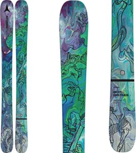 atomic bent chetler mini skis kids sz 163cm metallic green/purple