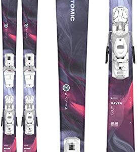 Atomic Maven 83 R Skis w/M 10 GW Bindings Womens Sz 157cm Dark Purple/Red