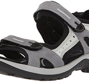 ECCO Women's Yucatan outdoor offroad hiking sandal, titanium, 7 M US