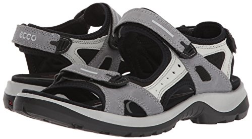 ECCO Women's Yucatan outdoor offroad hiking sandal, titanium, 7 M US