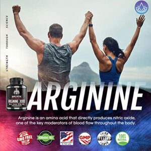 Dr. Emil - L Arginine (3150mg) Highest Capsule Dose - Nitric Oxide Supplement for Vascularity, Endurance and Heart Health (AAKG and HCL) - 90 Tablets