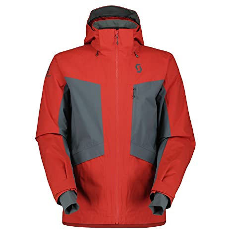 SCOTT Ultimate DRX Snow Jacket (Magma Red/Grey Green, Large) 2022/23