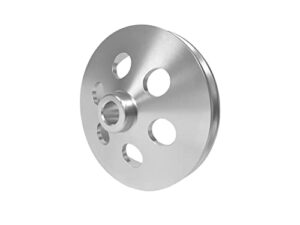 scott drake b-f811-wh 5.5″ billet power steering pulley w/holes