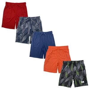 andrew scott boys active performance & mesh style basketball sport shorts – multi packs