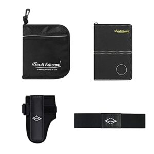 Scott Edward Golf Training Kit Bag, Multifunctional Golf Accessories Storage Bag with Golf Scorecard Cover, Golf Swing Aids Pro Power Band, Golf Wrist Brace for Golf Training