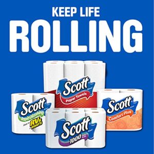 Scott 1000 Sheets Per Roll Toilet Paper, 4 Rolls, Bath Tissue