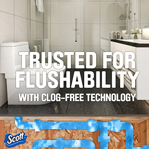 Scott 1000 Sheets Per Roll Toilet Paper, 4 Rolls, Bath Tissue