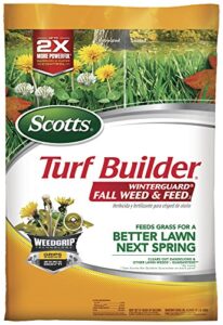 scotts turf builder winterguard fall weed and feed 3: covers up to 15,000 sq ft, fertilizer, 43 lbs.