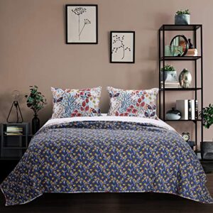 Barefoot Bungalow Perry Quilt Set, King, Slate Blue