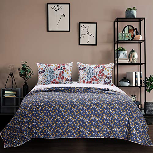 Barefoot Bungalow Perry Quilt Set, King, Slate Blue