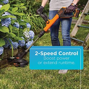 BLACK+DECKER 20V Max String Trimmer/Edger, 12-Inch (LSTE525)