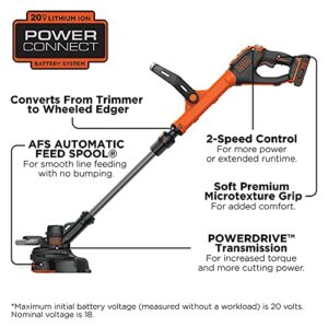 BLACK+DECKER 20V Max String Trimmer/Edger, 12-Inch (LSTE525)