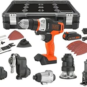 BLACK+DECKER 20V MAX MATRIX Drill, Power Tool Combo Kit, 6-Tool Set, Cordless Tool Set (BDCDMT1206KITC)