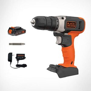 black+decker 20v max* cordless drill, cordless (bcd702c1)