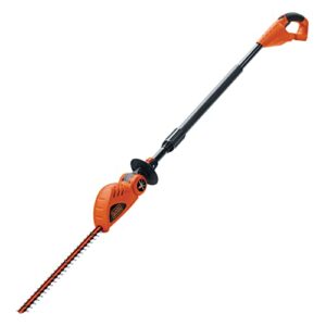 black+decker 20v max* powerconnect 18 in. cordless pole hedge trimmer, tool only (lpht120b)