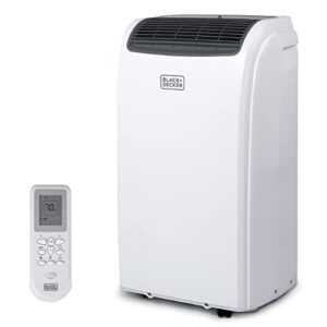 black+decker air conditioner, 14,000 btu air conditioner portable for room up to 700 sq. ft., 3-in-1 ac unit, dehumidifier, & fan, portable ac with installation kit & remote control