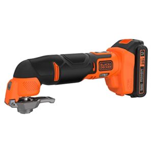 black+decker 20v max multi tool, oscillating tool kit, 6-speed, quick blade change for multi-tool needs, cordless (bdcos20d1k)