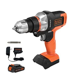 black+decker 20v max matrix cordless drill/driver (bdcdmt120c), drill kit (orange)