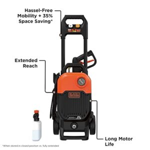 BLACK+DECKER Electric Cold Water Pressure Washer, 2,000 MAX PSI, 1.2 GPM (BEPW2000)