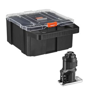 black+decker matrix jig saw attachment, for heavy duty cutting, includes storage case (bdcmtjsstff)