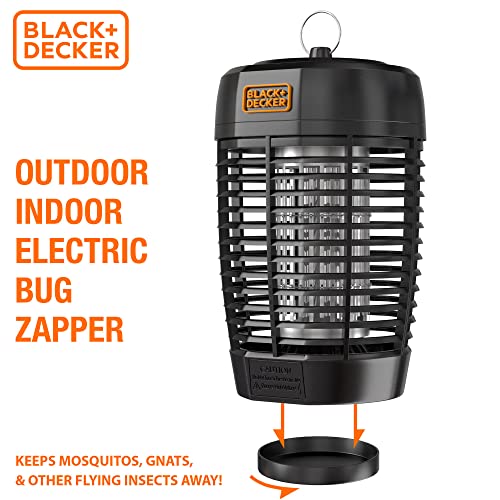 Black + Decker Bug Zapper- Mosquito Repellent Outdoor & Fly Traps for Indoors- Mosquito Zapper & Fly Killer- Gnat & Moth Traps for Home, Deck, Garden, Patio & More