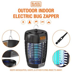 Black + Decker Bug Zapper- Mosquito Repellent Outdoor & Fly Traps for Indoors- Mosquito Zapper & Fly Killer- Gnat & Moth Traps for Home, Deck, Garden, Patio & More