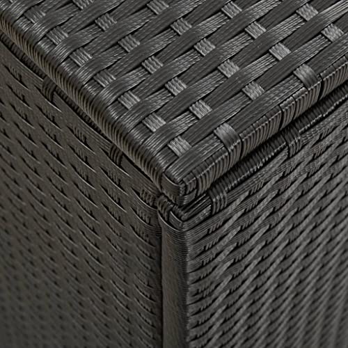 YEZIYIYFOB 160 gal Outdoor Storage Box Large Deck Box Taupe Black Rattan Patio Storage Box Garden Storage Suncast Chest Container Poly Cabinet for Lawn Backyard 78.7"x19.6"x23.6" Black NOT WATERPROOF