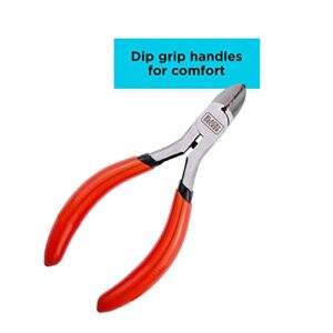 BLACK+DECKER Plier Set, Mini, 6-Piece, Easily Bend and Cut Wires (BDHT84003)