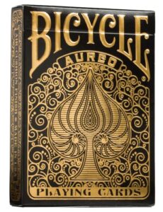 bicycle aureo black playing cards