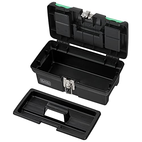 BLACK+DECKER reviva Toolbox Organizer, 19” with Built-In Lock, Made from Recycled Materials, For on the Go Use(REVST19129FF)