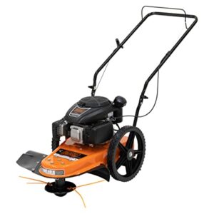 BLACK+DECKER 25A-26KF736 4-Cycle Gas Powered 22-Inch Walk-Behind High-Wheeled String Trimmer with 173cc Kohler Engine, Black and Orange