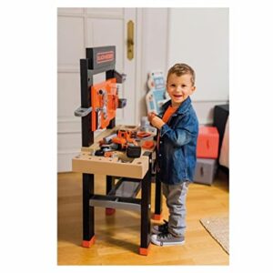 Smoby Black and Decker Kids Centre Workbench  Pretend Play Toy Workbench with Tools