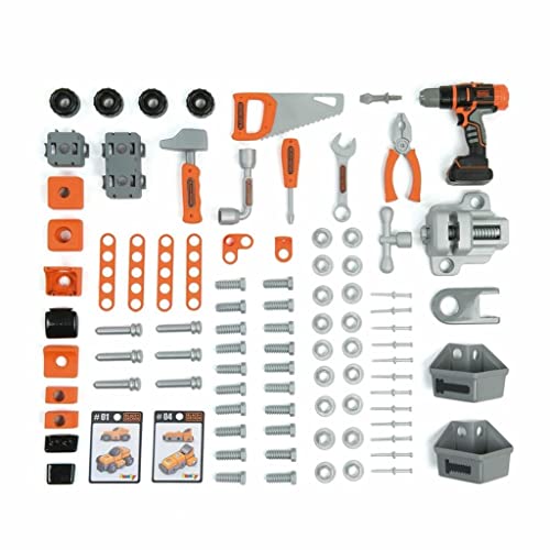 Smoby Black and Decker Kids Centre Workbench  Pretend Play Toy Workbench with Tools