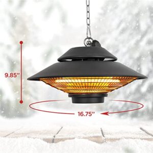 BLACK+DECKER Patio Electric Heater for Ceiling, Heater for Outside with Remote Control