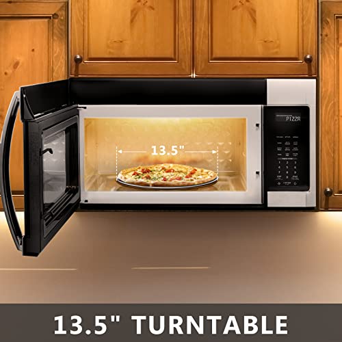 BLACK+DECKER EM044KB19 Over The Range Microwave Oven with One Touch, 1000 Watts, 400 CFM and Sensor Cooking, OTR 1.9 Cu.ft, Stainless Steel