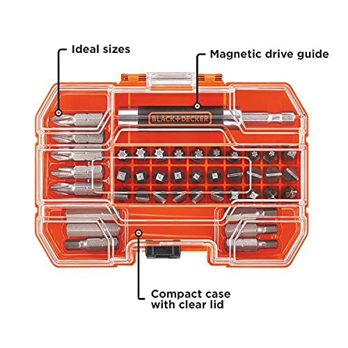 BLACK+DECKER Screwdriver Bit Set, 42-Piece (BDA42SD)