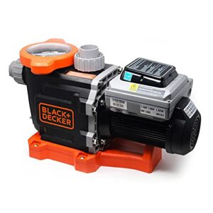 black+decker variable speed pool pump inground with filter basket, 1.5 hp