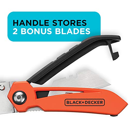 BLACK+DECKER Utility Knife with Blade Storage (BDHT10002)