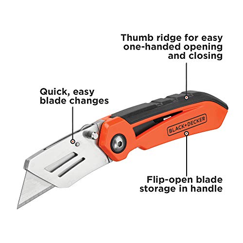 BLACK+DECKER Utility Knife with Blade Storage (BDHT10002)