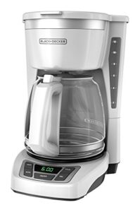 black+decker cm1160w-1 cm1160w 12-cup programmable coffeemaker, white/stainless steel