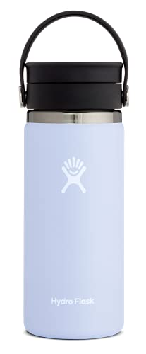 Hydro Flask Coffee 16 oz. Travel Mug - Insulated, Stainless Steel, & Reusable with Wide Flex Sip Lid, Fog