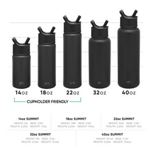 Simple Modern Water Bottle with Straw and Chug Lid Vacuum Insulated Stainless Steel Metal Thermos Bottles | Reusable Leak Proof BPA-Free Flask for Sports, Gym | Summit Collection | 32oz, Winter White