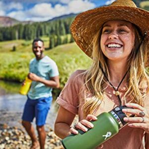 Hydro Flask Water Bottle - Stainless Steel & Vacuum Insulated - Wide Mouth 2.0 with Leak Proof Flex Cap - 32 oz, Hibiscus