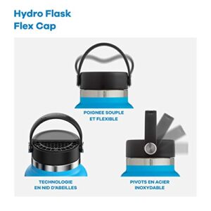 Hydro Flask Water Bottle - Stainless Steel & Vacuum Insulated - Wide Mouth 2.0 with Leak Proof Flex Cap - 32 oz, Hibiscus