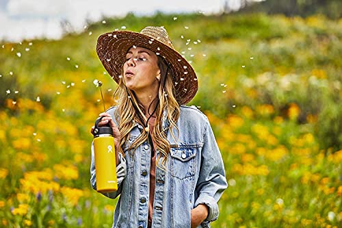 Hydro Flask Water Bottle - Stainless Steel & Vacuum Insulated - Wide Mouth 2.0 with Leak Proof Flex Cap - 32 oz, Hibiscus